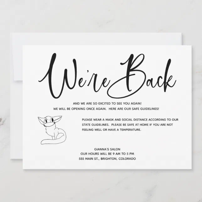 We're back invitation | Zazzle