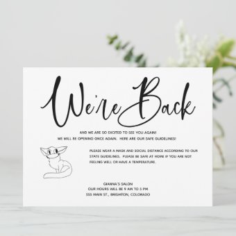 We're back invitation | Zazzle