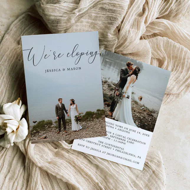 We're Eloping Announcement Invite | Zazzle