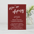 We're Eloping Simple Burgundy Handwriting Script Invitation | Zazzle