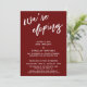 We're Eloping Simple Burgundy Handwriting Script Invitation | Zazzle