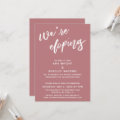We're Eloping Simple Dusty Rose Handwriting Script Invitation | Zazzle