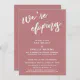 We're Eloping Simple Dusty Rose Handwriting Script Invitation | Zazzle