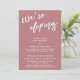 We're Eloping Simple Dusty Rose Handwriting Script Invitation | Zazzle