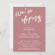We're Eloping Simple Dusty Rose Handwriting Script Invitation | Zazzle