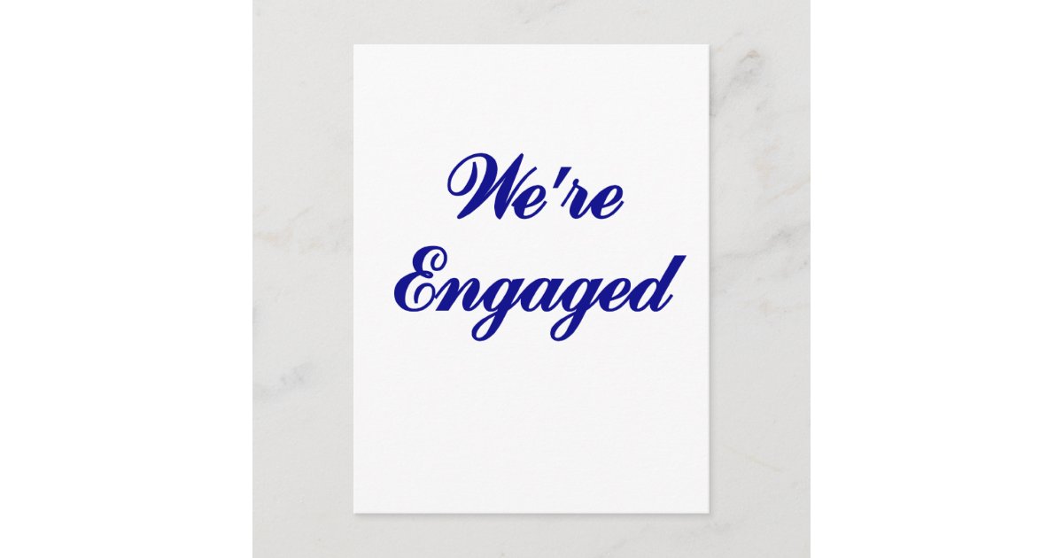 We're Engaged Announcement Postcard | Zazzle