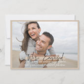 We're Engaged Calligraphy Blush Gold Engagement Invitation | Zazzle