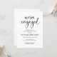 We're Engaged Chic Calligraphy Engagement Party Invitation | Zazzle
