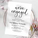 We're Engaged Chic Calligraphy Engagement Party Invitation | Zazzle