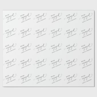 We're Engaged Elegant Engagement Party Wrapping Paper | Zazzle