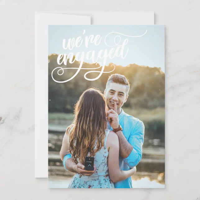We're Engaged Engagement Announcement | Zazzle