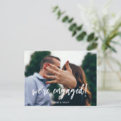 We're Engaged Engagement Announcement Postcard | Zazzle