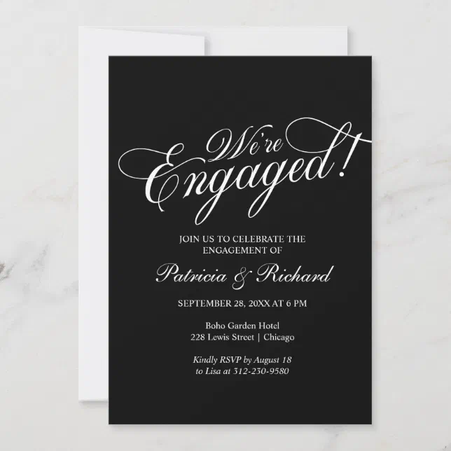 We're Engaged Engagement Party Invitation | Zazzle