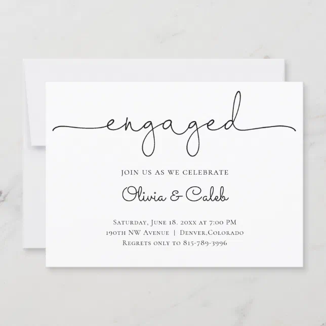 We're Engaged Engagement Party Invitation | Zazzle