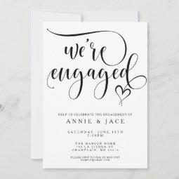 We're Engaged Engagement Party Invitation | Zazzle