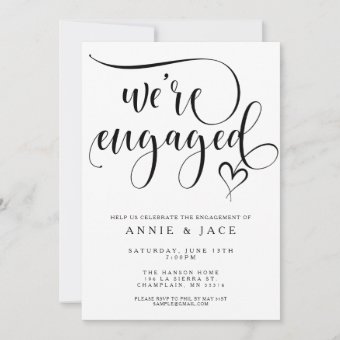 We're Engaged Engagement Party Invitation | Zazzle