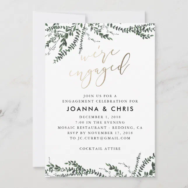 We're Engaged Invitation | Zazzle