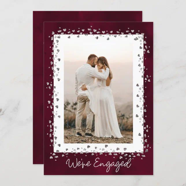 We're Engaged Personalized Photo Engagement Party Invitation | Zazzle