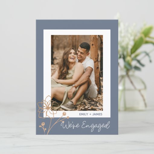 We're Engaged Personalized Photo Engagement Party Invitation | Zazzle