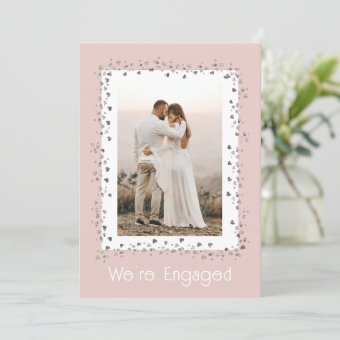 We're Engaged Personalized Photo Engagement Party Invitation | Zazzle