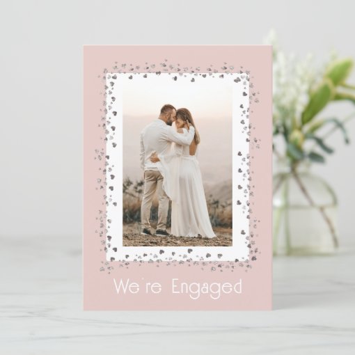 We're Engaged Personalized Photo Engagement Party Invitation | Zazzle