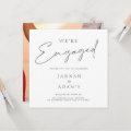 We're Engaged Simple Photo Black White Engagement Invitation | Zazzle