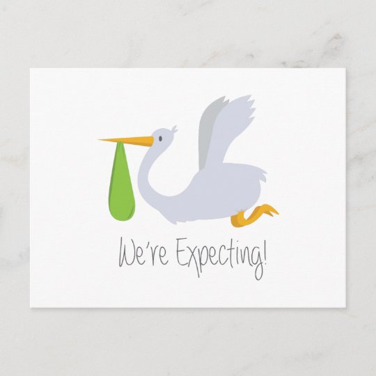 Were Expecting Announcement Postcard | Zazzle.com