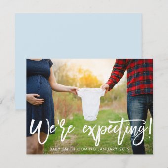 We're Expecting! Announcement Postcard | Zazzle