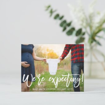 We're Expecting! Announcement Postcard | Zazzle