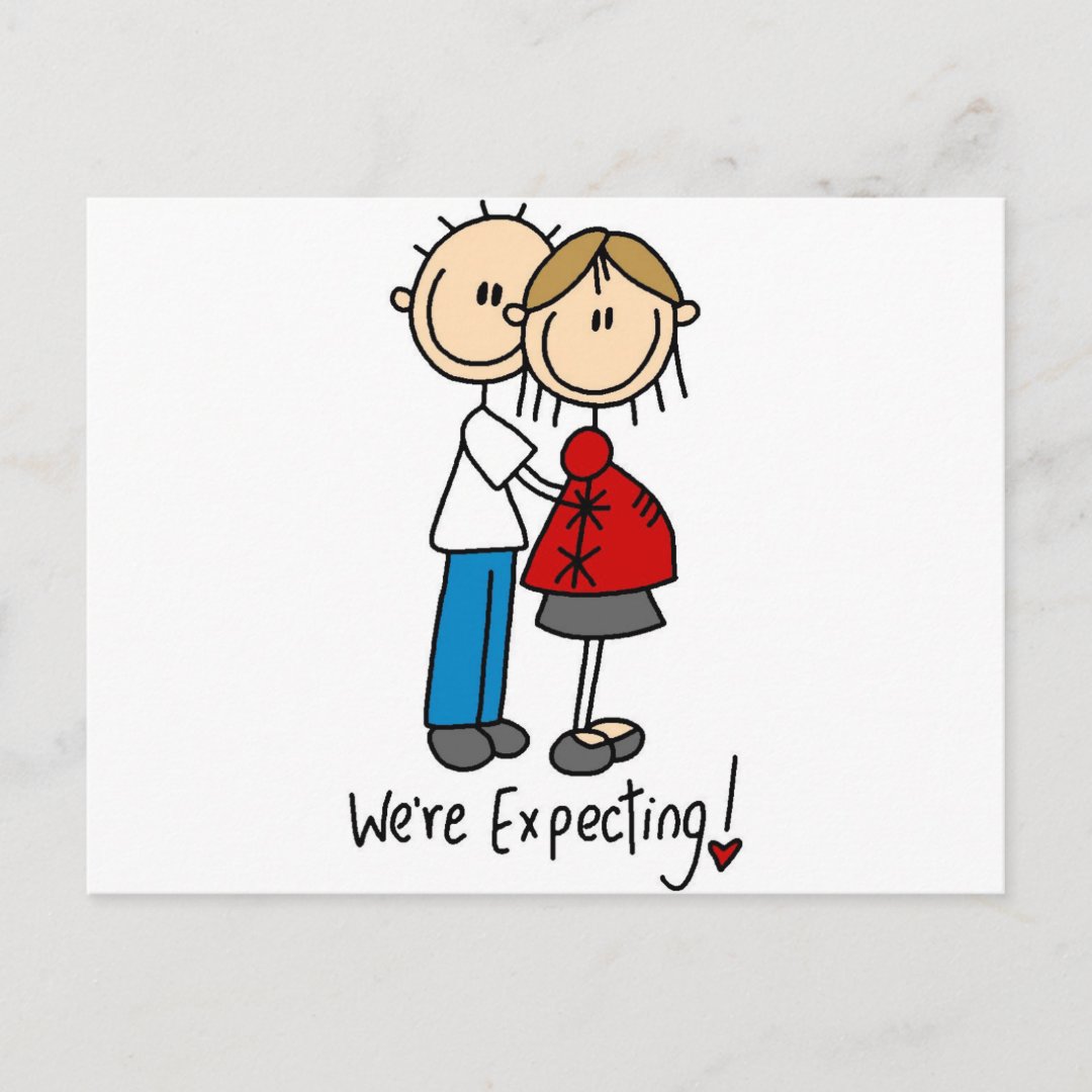 We're Expecting Baby Tshirts and gifts Postcard | Zazzle