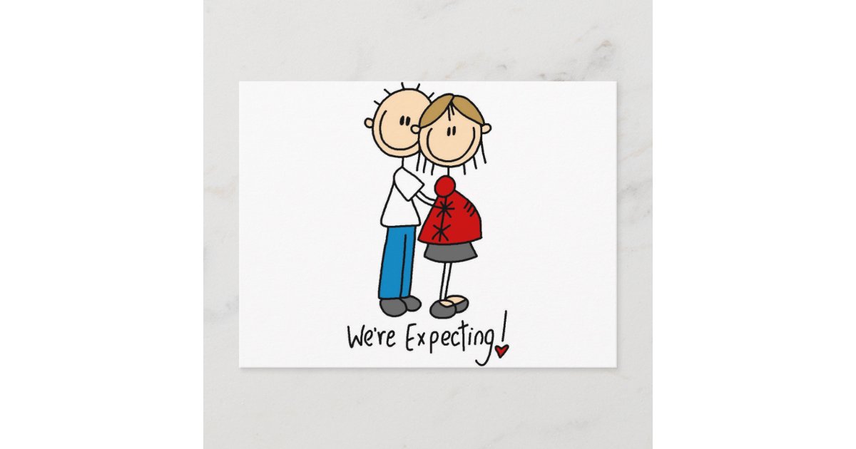 We're Expecting Baby Tshirts and gifts Postcard | Zazzle