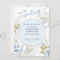 Were Expecting Blue and Gold Foliage Pregnancy Announcement | Zazzle