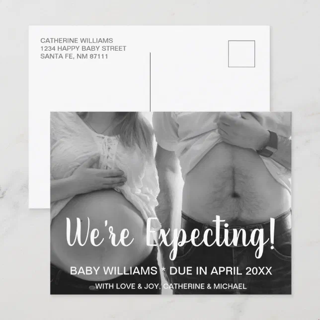 We're Expecting Funny Photo Birth Announcement | Zazzle