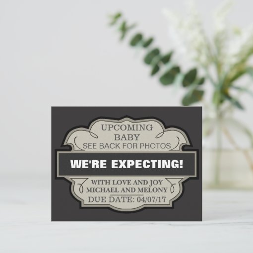 We're Expecting! Personalized Announcement | Zazzle