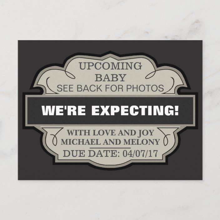 We're Expecting! Personalized Announcement | Zazzle.com