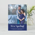 We're Expecting Photo Blue Pregnancy Announcement | Zazzle