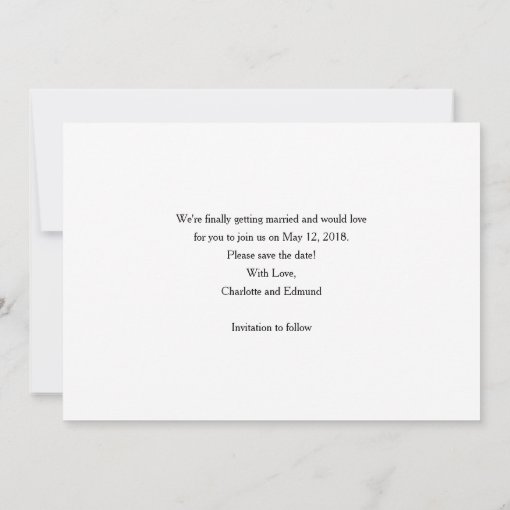 We're finally getting hitched save the date card | Zazzle