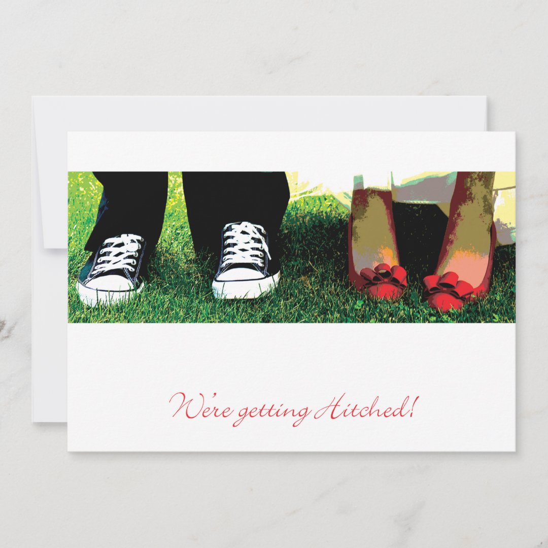 We're getting Hitched Invite | Zazzle