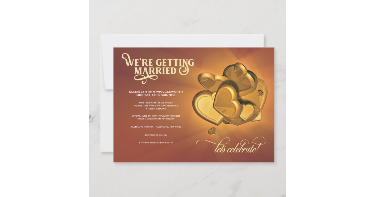 We're Getting Married Wedding Invitation (V3) | Zazzle