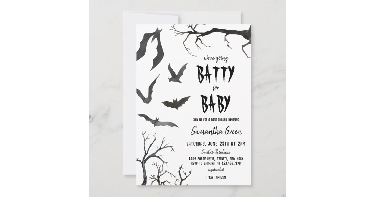 We're Going Batty for Baby Shower Invitation | Zazzle