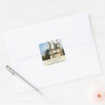 We're in a New Castle Custom New Address Square Sticker | Zazzle