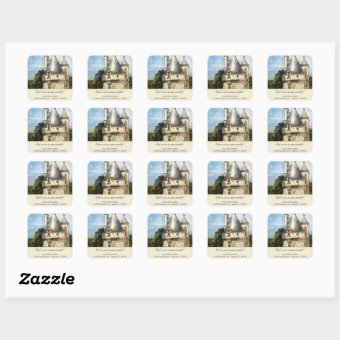 We're in a New Castle Custom New Address Square Sticker | Zazzle