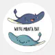We're Manta Be Funny Manta Ray Pun Classic Round Sticker | Zazzle