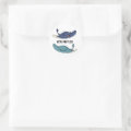 We're Manta Be Funny Manta Ray Pun Classic Round Sticker | Zazzle