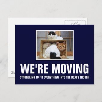 We're moving announcement postcard | Zazzle