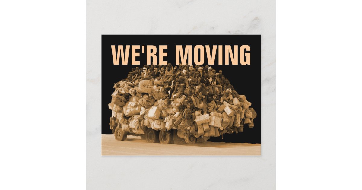 We're moving announcement postcard | Zazzle