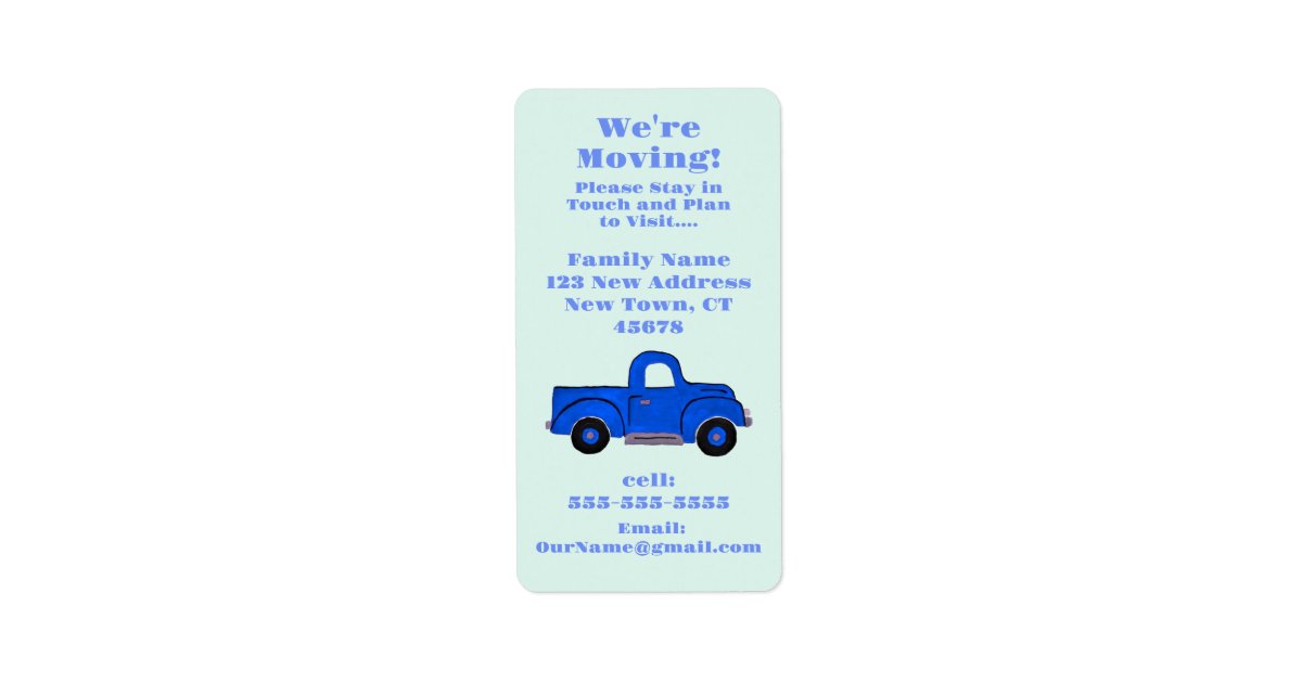 We're Moving Announcement Sticker Label | Zazzle