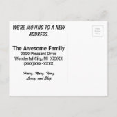 We're Moving Funny Change of Address Postcard | Zazzle