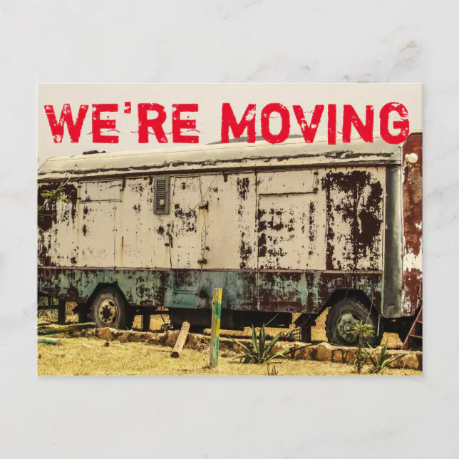 We're Moving Funny Change of Address Postcard | Zazzle