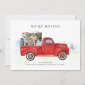 We're Moving Red Truck Moving Announcement | Zazzle